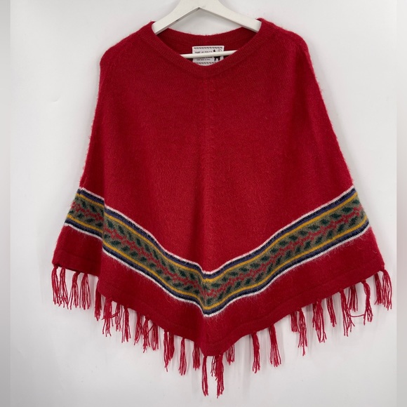 Alpaca Connection | Sweaters | Alpaca Connection Poncho With Tassels ...